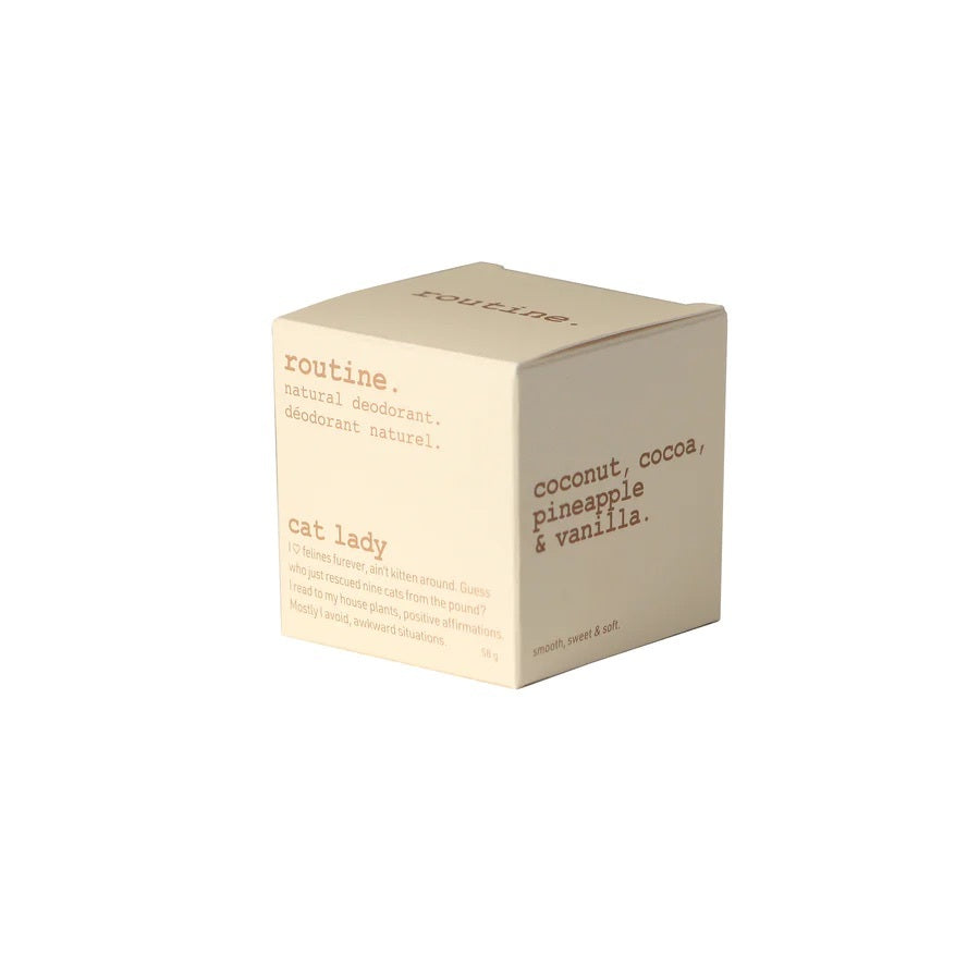 Routine Deodorant Jar - Cat Lady (Vegan: No Beeswax)– Green Tree Beauty ...